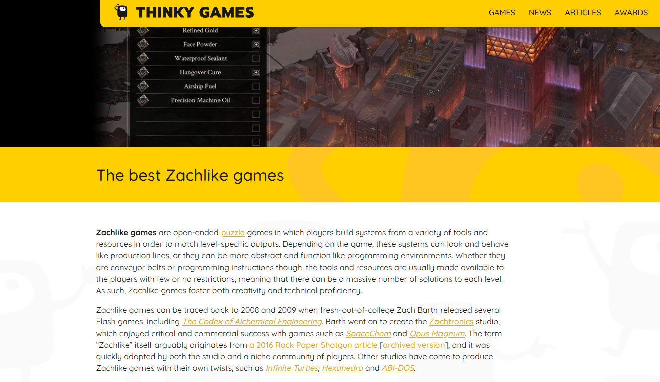 Browse our huge new Thinky Games Database update: engineering ...
