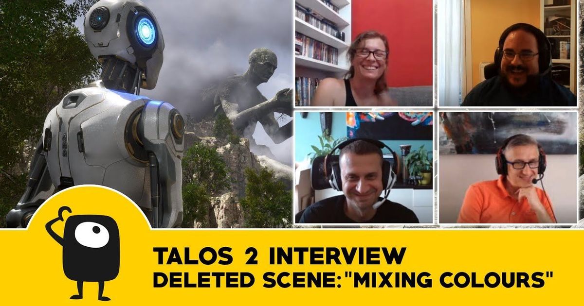 Two bonus interview clips featuring the Talos Principle 2 team · Thinky Games