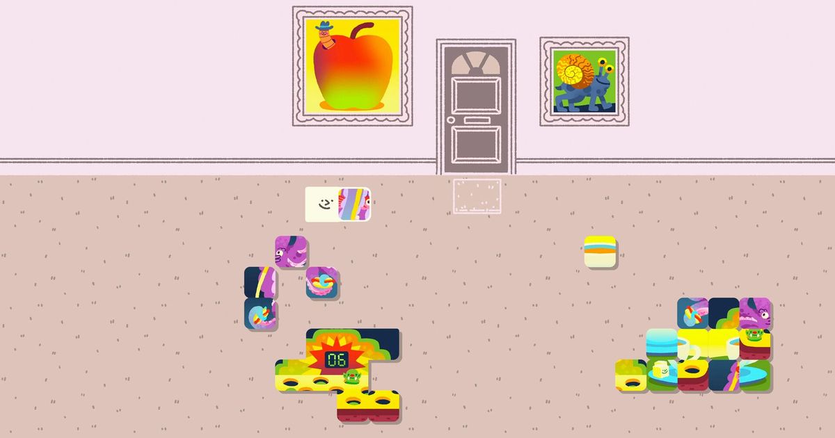 Wilmot Works It Out is a relaxing jigsaw builder without the image on ...